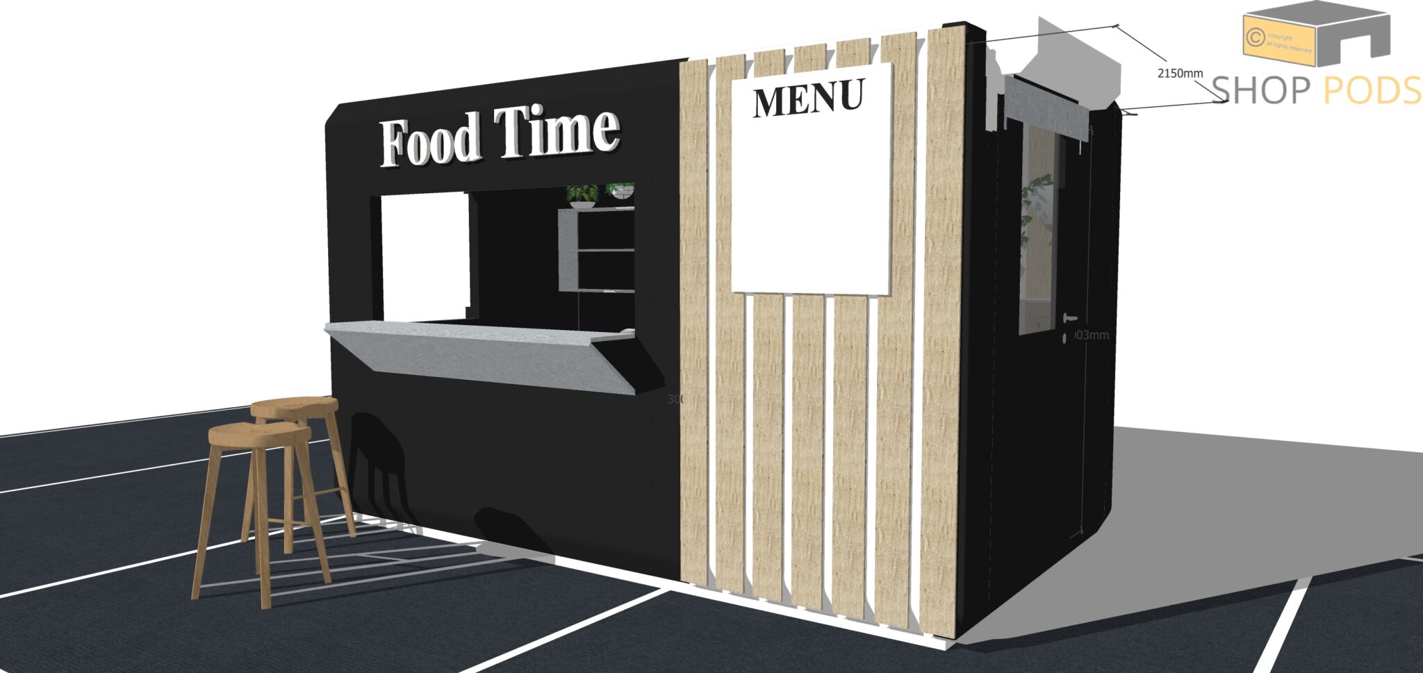 Take Out Kiosks - Retail Shop Pods